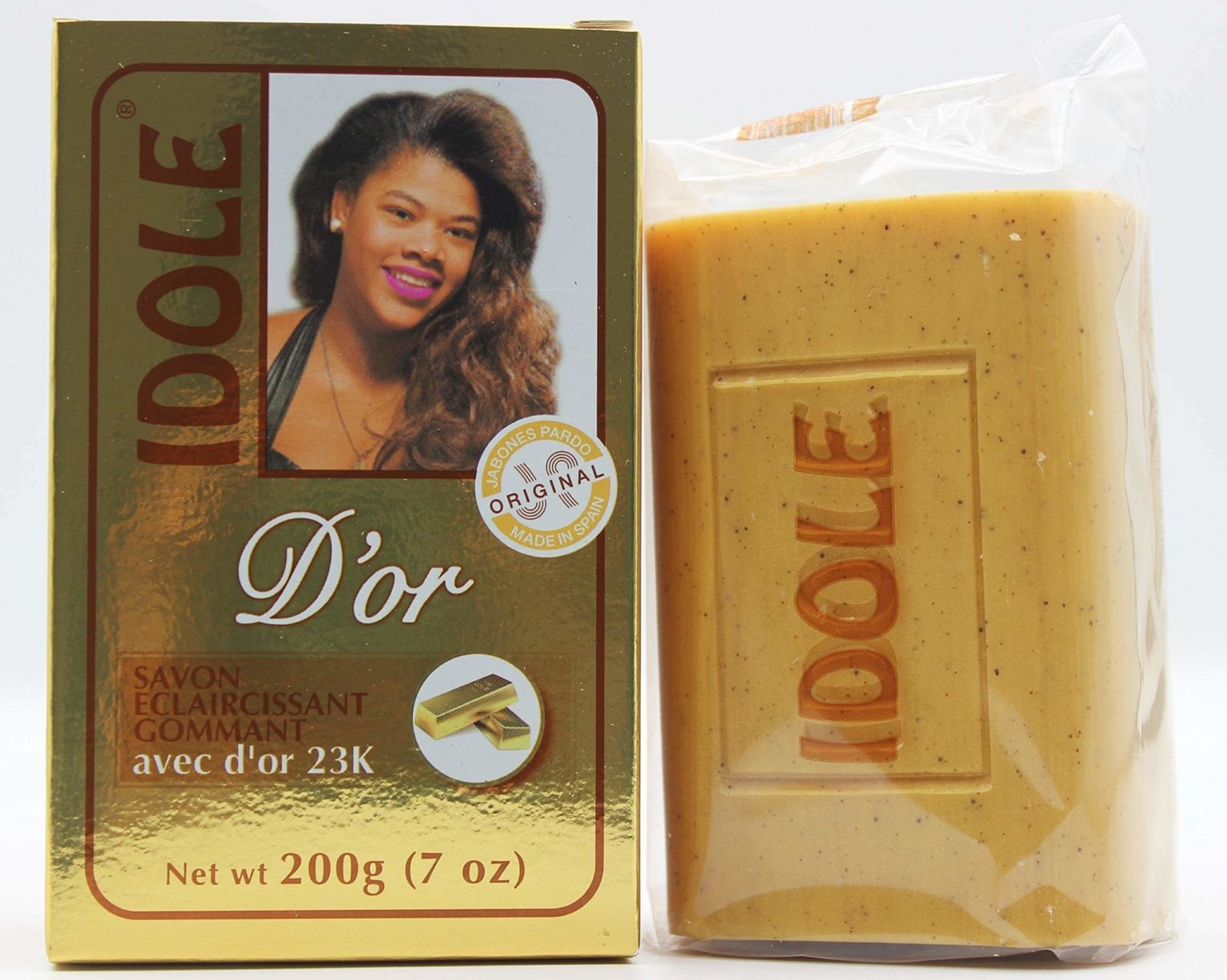 IDOLE - D’OR SAVON EXFOLIANT ÉCLAIR GOLD (SAVON ECLAIRCISSANT GOMMANT D ...