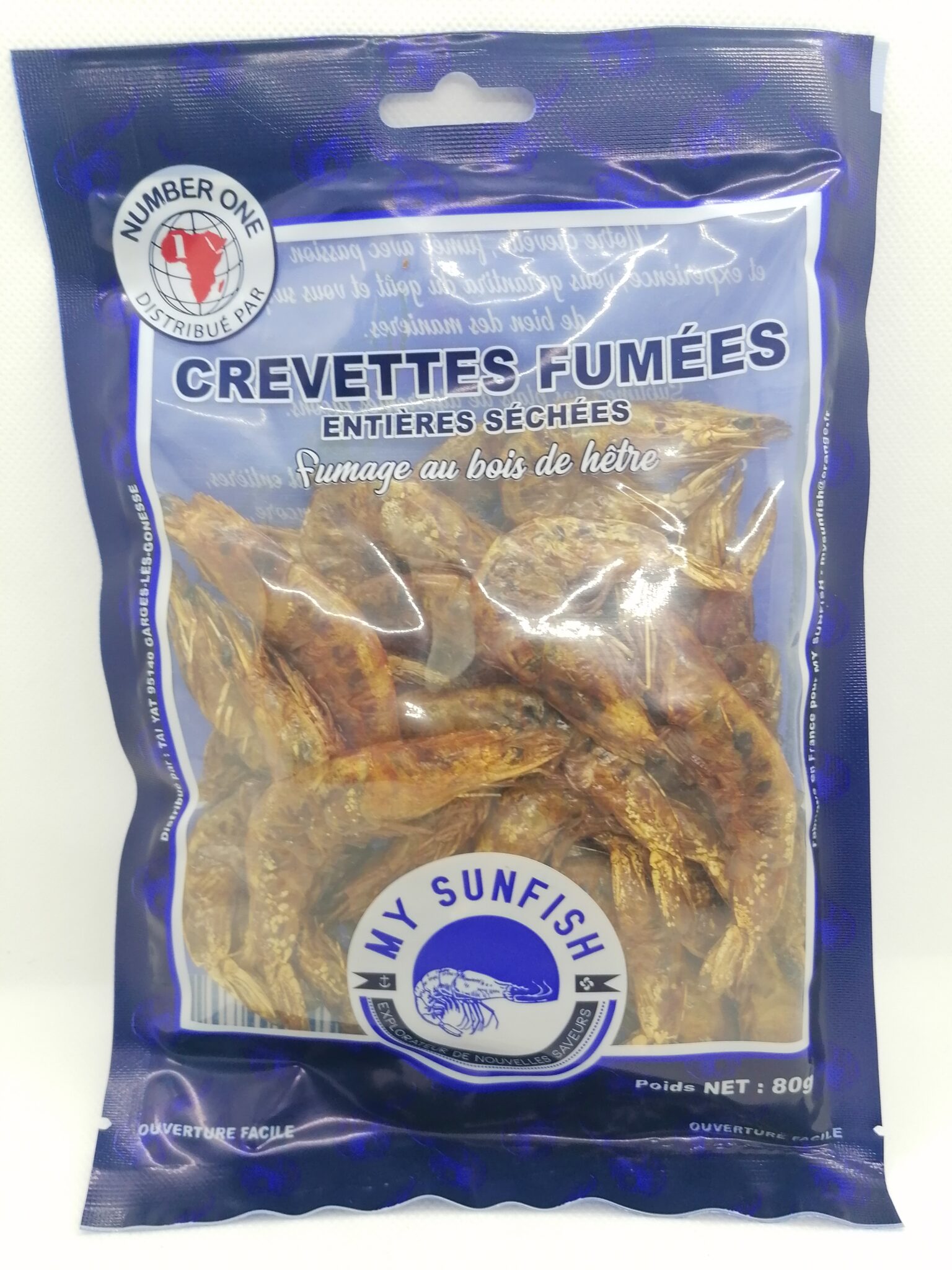 Crevettes Fumées au bois Séchées 80g - Afro-Exotique
